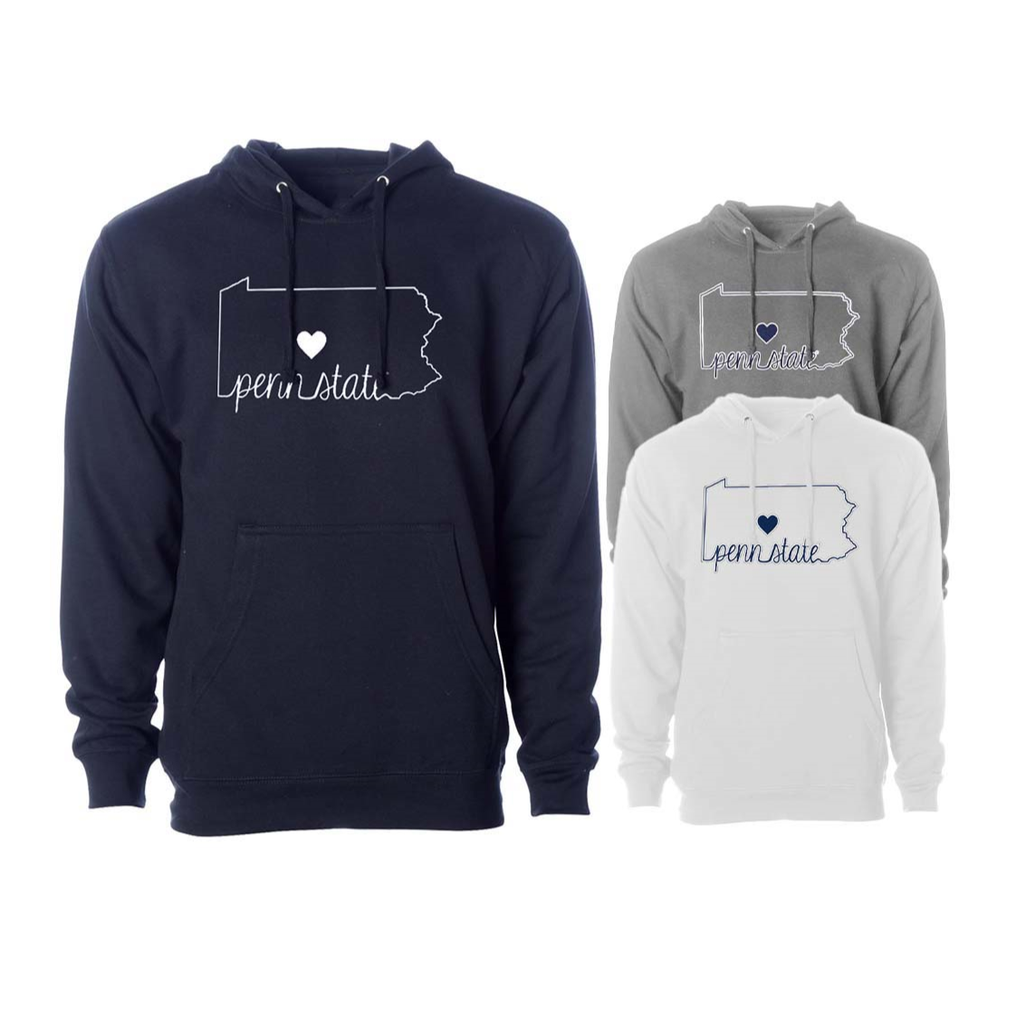 Pennsylvania Heart State Hooded Sweatshirt – PennStateClothes.com