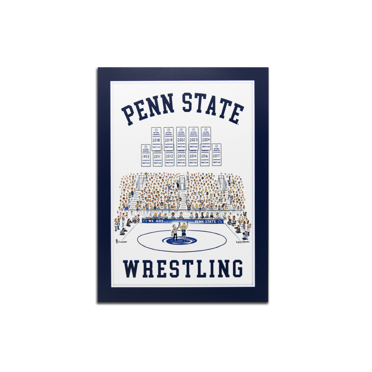 Penn State 5x7 JM Wrestling Mat Print – PennStateClothes.com