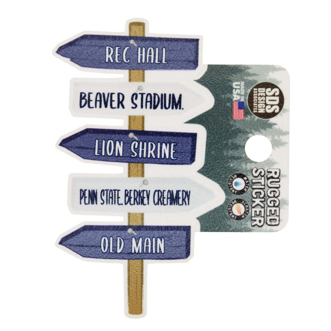 Penn State Post Sign Rugged Sticker – PennStateClothes.com