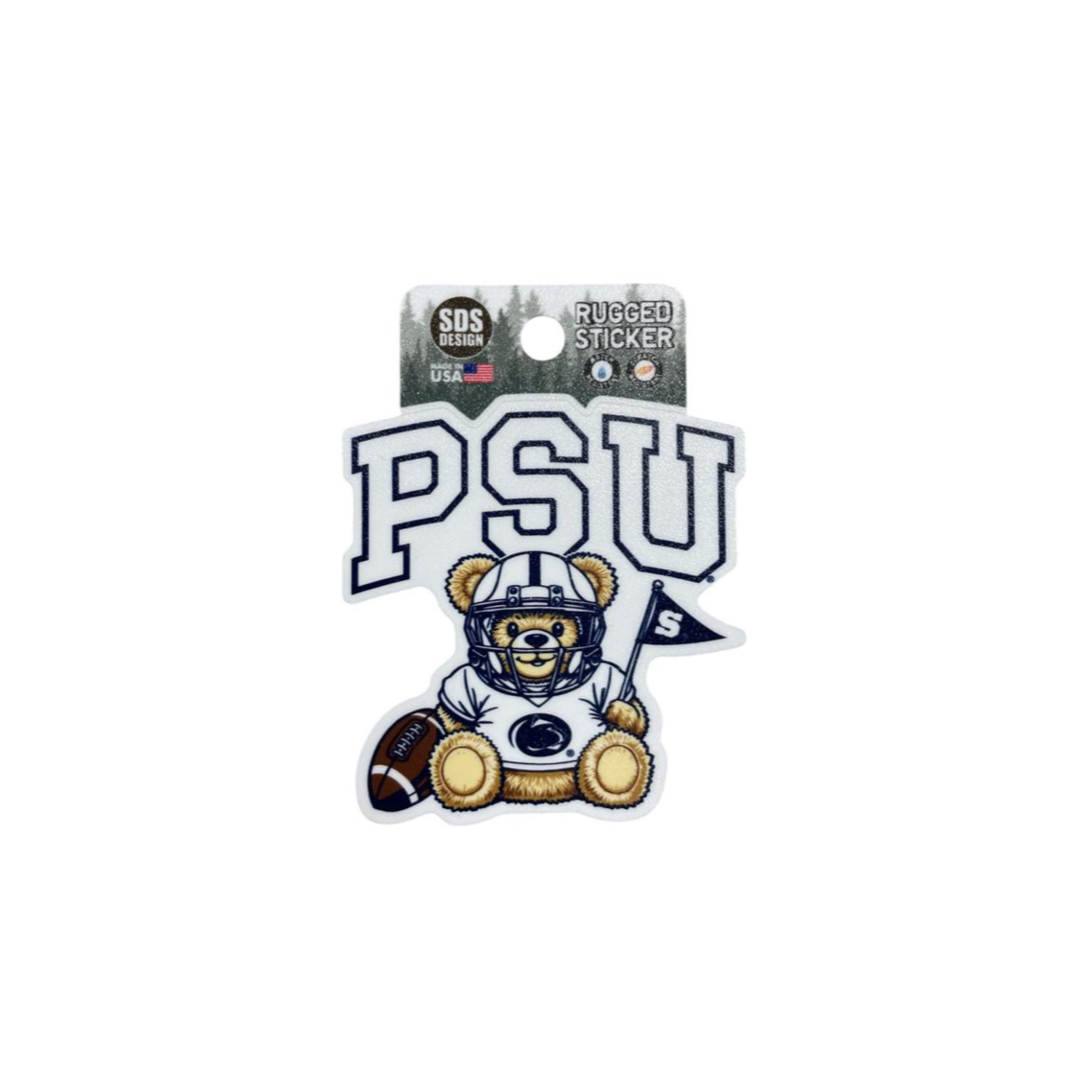 Penn State Football Bear Rugged Sticker – PennStateClothes.com