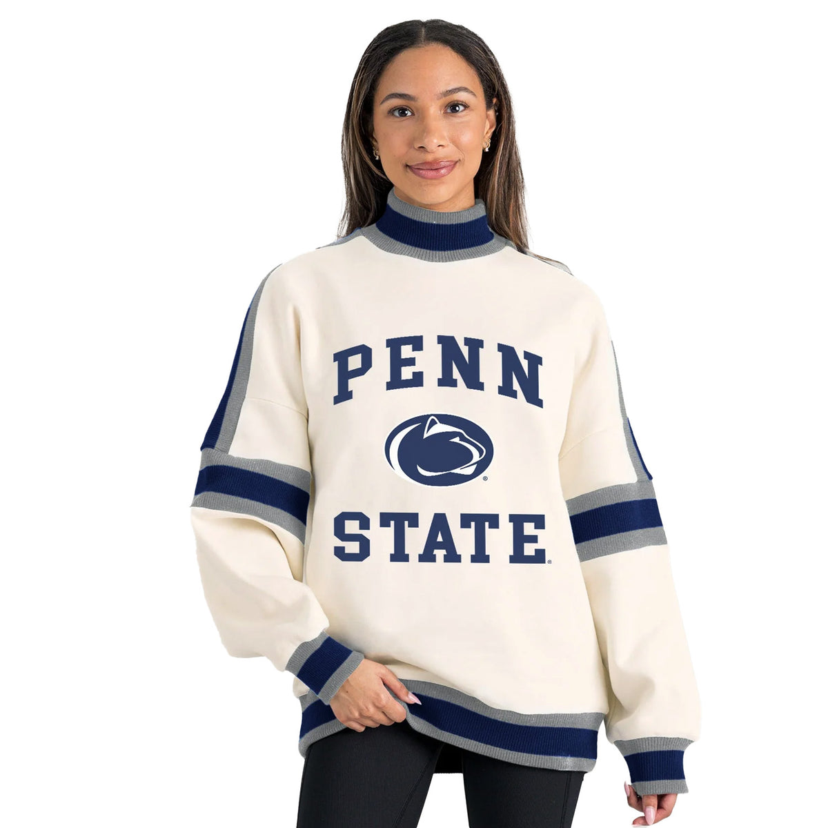 Penn State Women's Oversized Turtleneck Pullover Crew ...