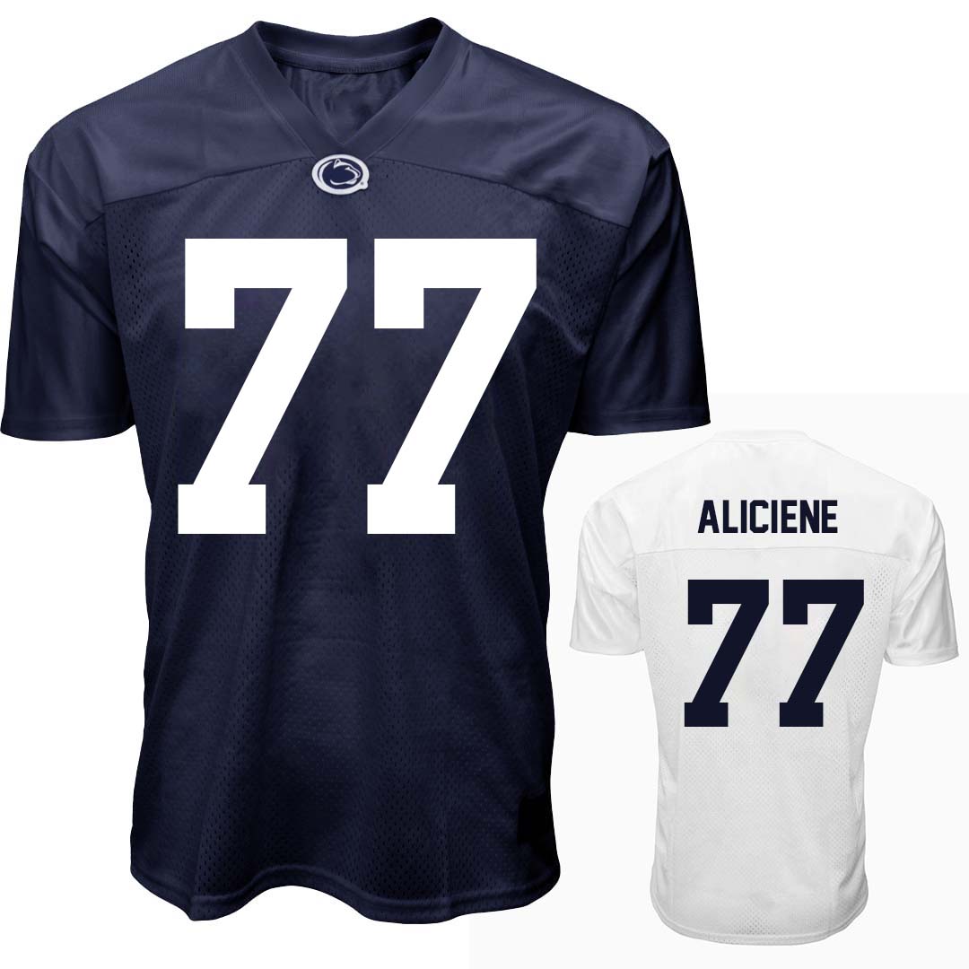 Penn State Youth NIL Owen Aliciene #77 Football Jersey ...